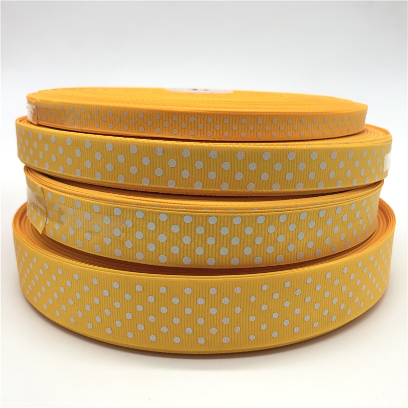 10mm 15mm 20mm 25mm Grosgrain Lint Geel Afdrukken ... – Grandado