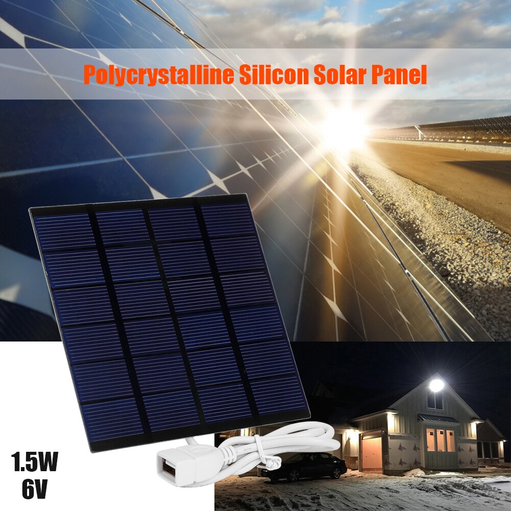1.5W 6V USB Solar Panel Polysilicon Portable Outdo... – Grandado