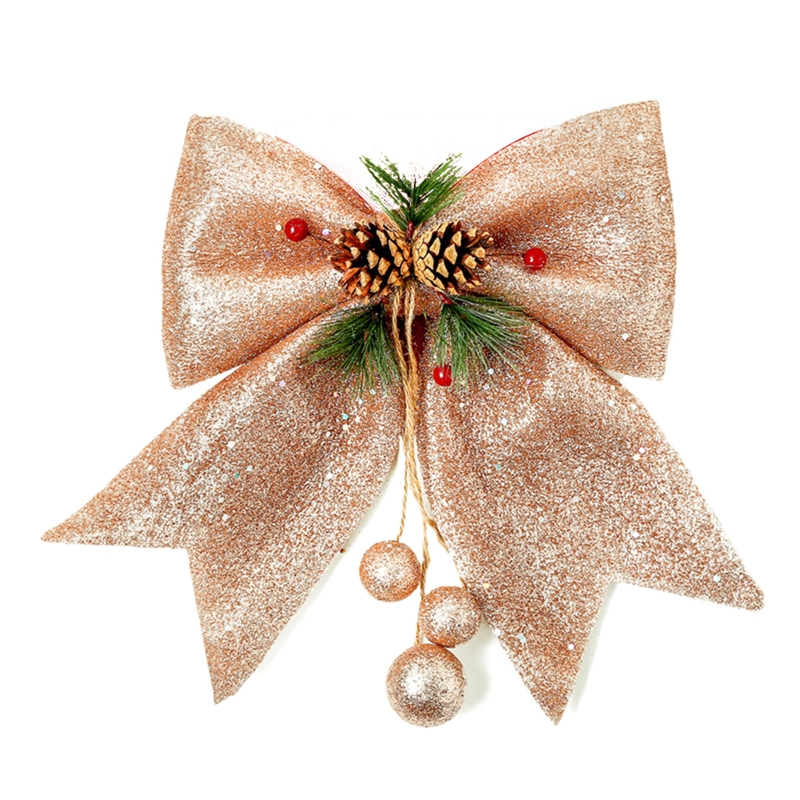 Christmas Bows with Pine Cones for Wreath Garland ... – Vicedeal
