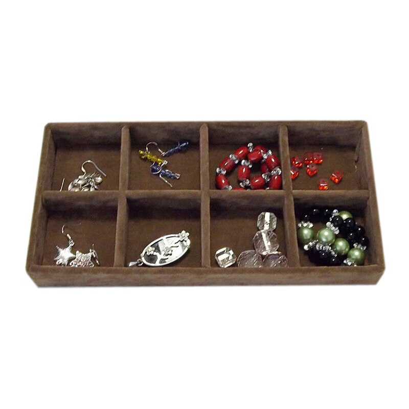 Fluwelen Draagbare Sieraden Display Lade 8 Grids V... – Grandado