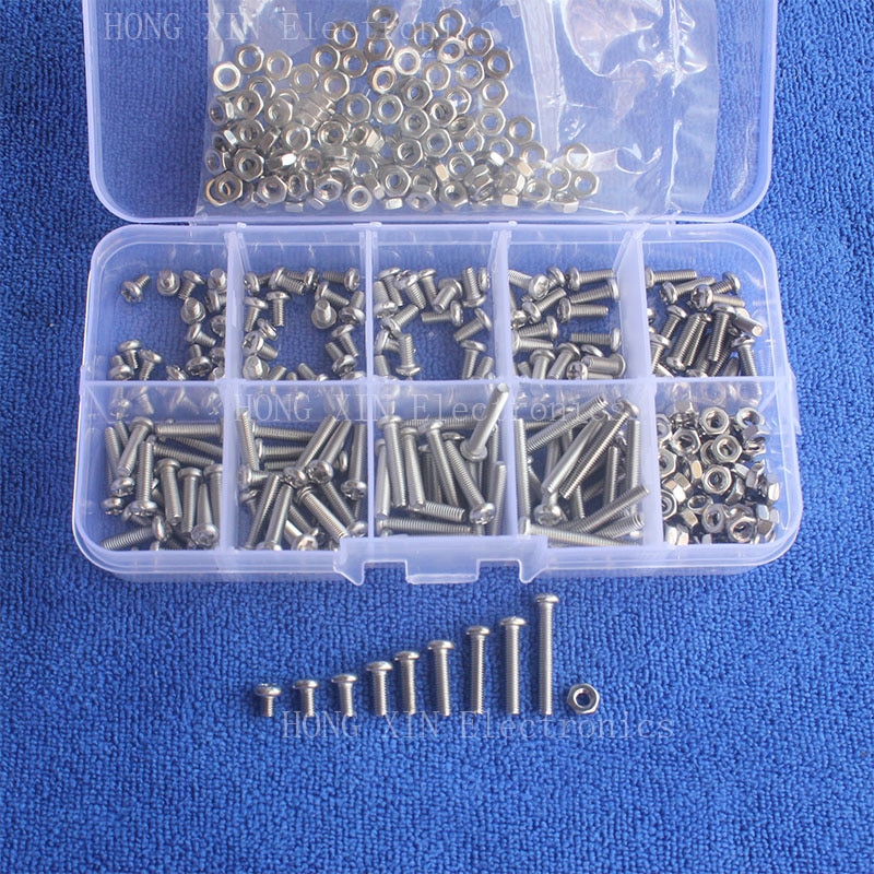 360pcs M3 Metric Phillips Button Head Stainless St Grandado