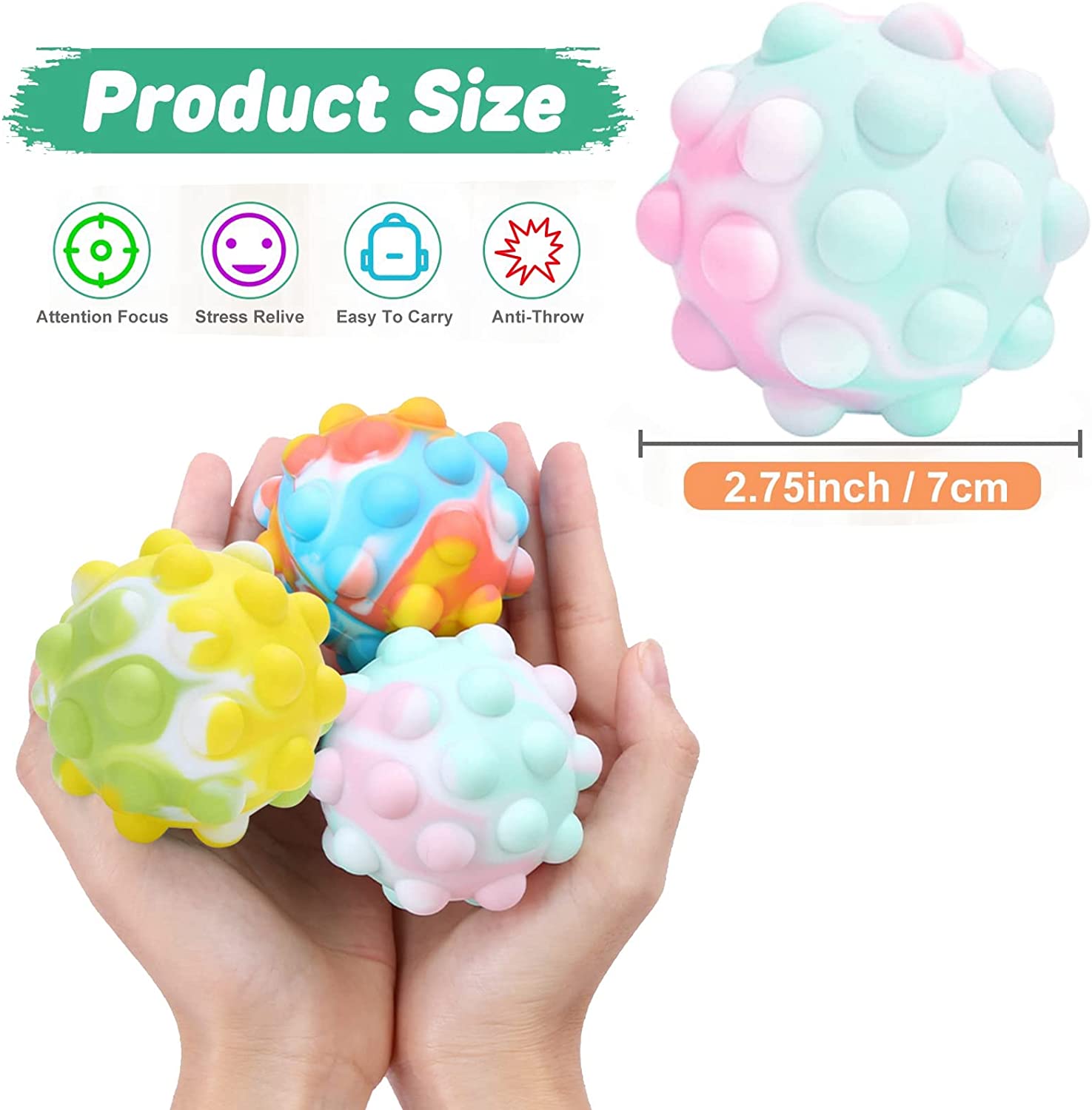 Ball Stress Relief Colorful Antistress DNA Squeeze... – Grandado