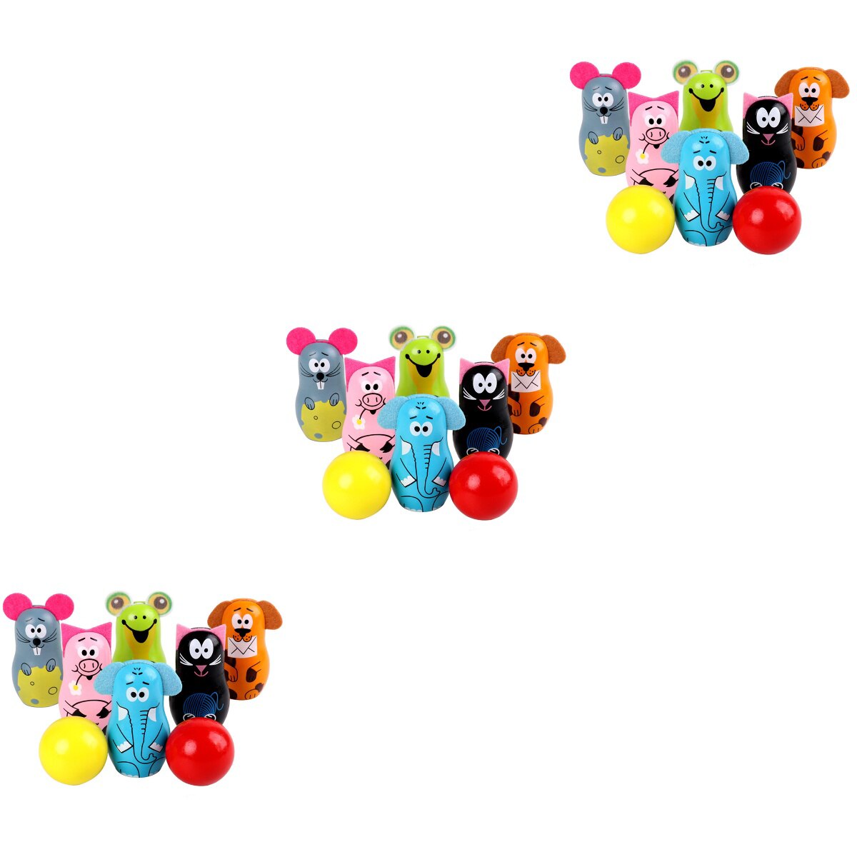 3 Sets Children Educational Cartoon Animal Bowling... – Vicedeal