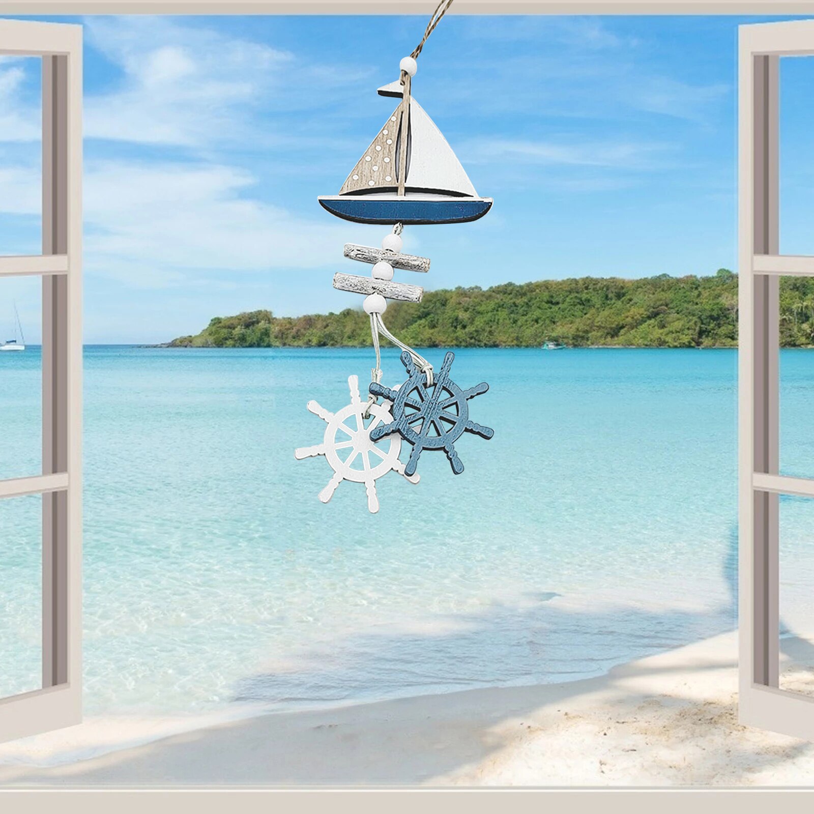 Style Sea Theme Nautical Wall Hanging Decor, Woode... – Grandado