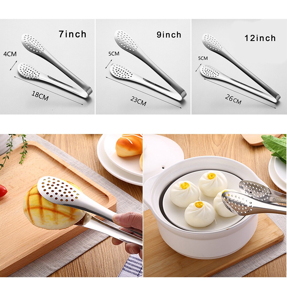 Stainless Steel Kitchen Tongs BBQ Tongs 7/9/12 Inc... – Grandado