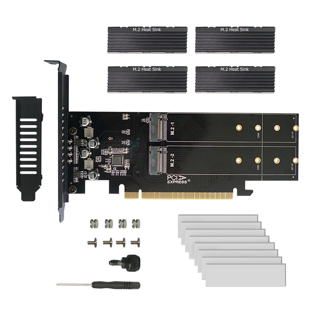 PCIe To M2 Adapter Card, PCIE X16 4 Port M2 NVME M... – Grandado
