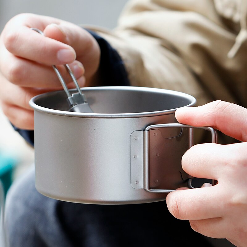 Titanium Bowls with Folding Handles Dinner Food Co... – Grandado