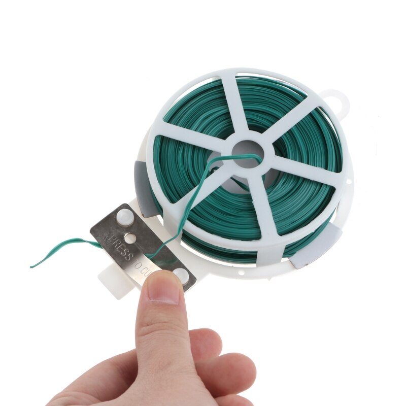 30M 50M Tuin Twist Tie Wire Cable Reel Met Cutter ... – Vicedeal