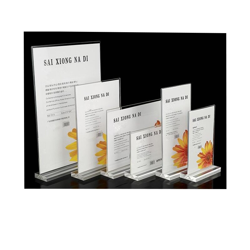 Table sign clear acrylic display card A4/A5 table ... – Vicedeal
