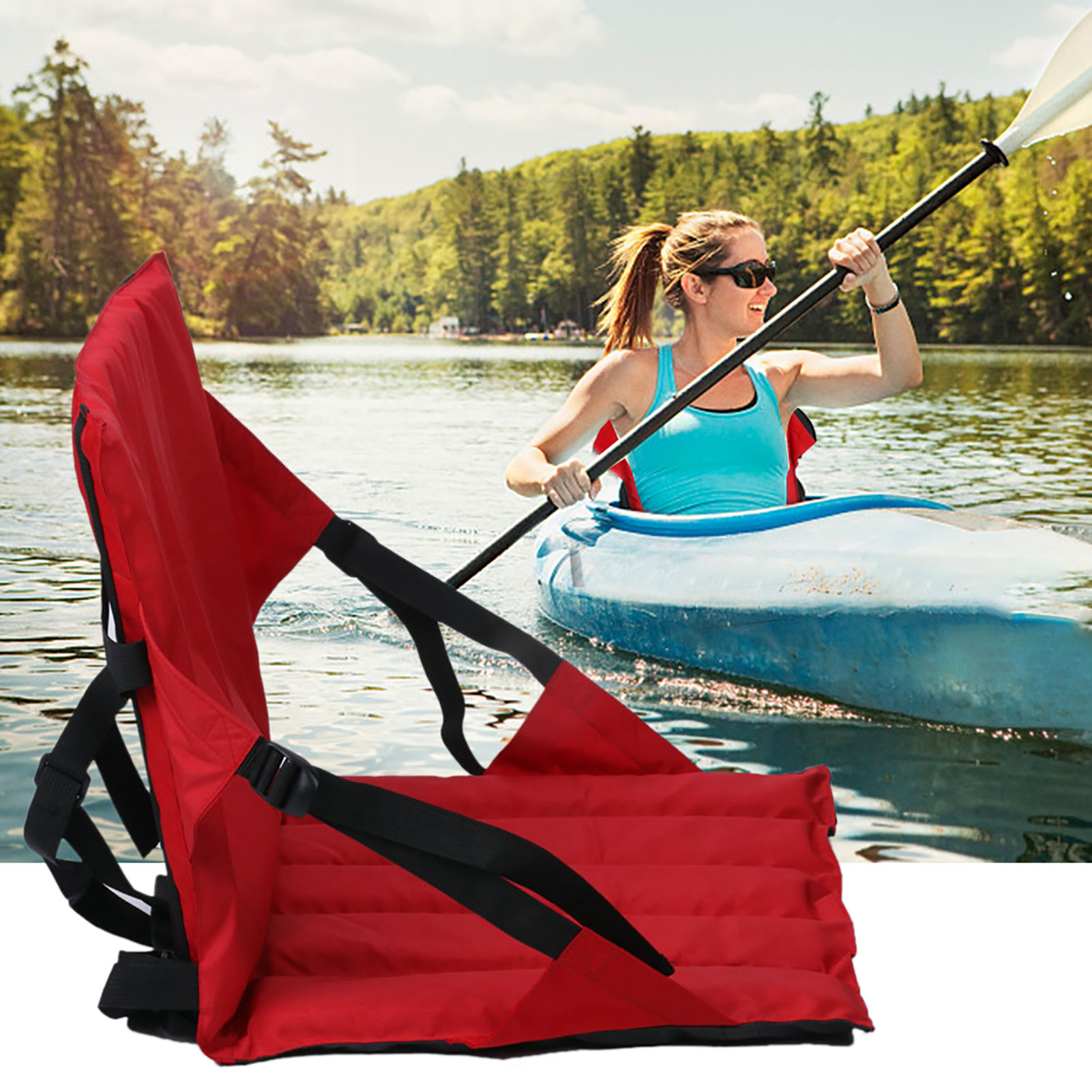 Adjustable Padded Kayak Seat With Storage Bag Cano... – Grandado