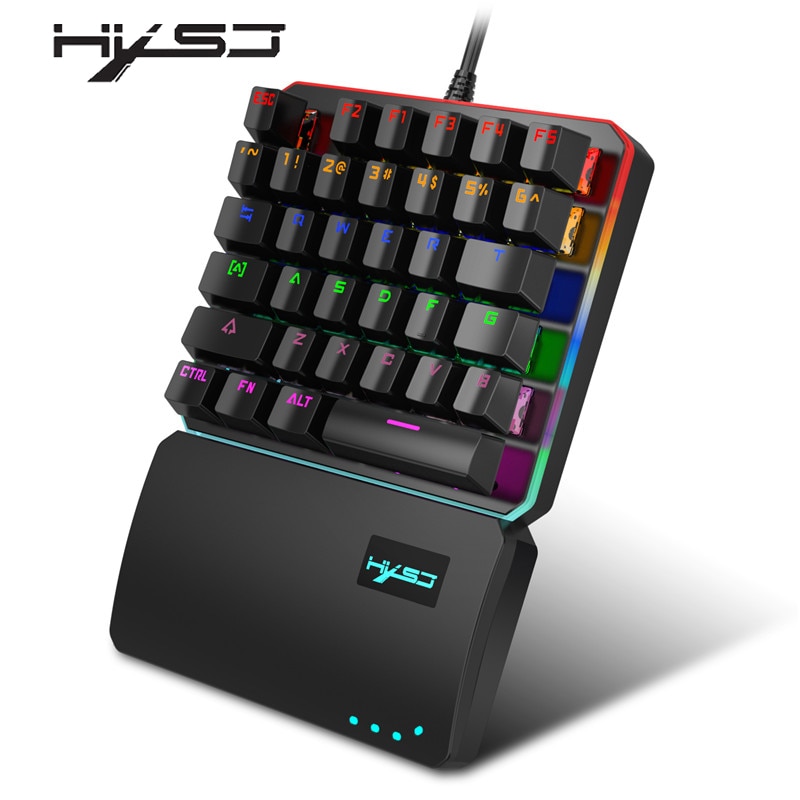 Hand Keyboard 35 Key Rgb Multiple Backlight Mode H Grandado