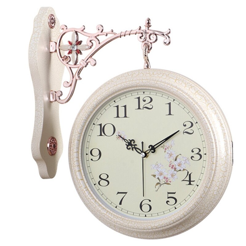 Double Face Wall Clock Room Decor Vintage Wall Wat... – Vicedeal