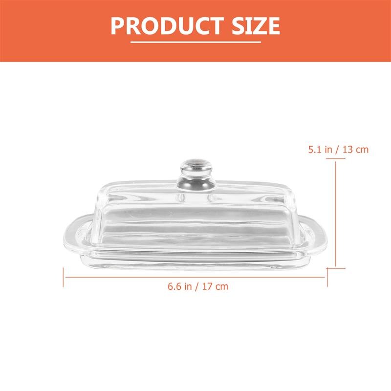 Glass Butter Dish Box Container Cheese Server Stor... – Vicedeal