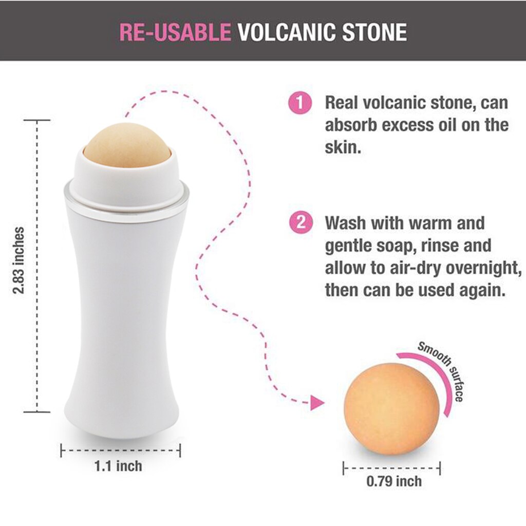 Volcanic Oil Absorbing Roller Facial Skin Care Too... – Grandado
