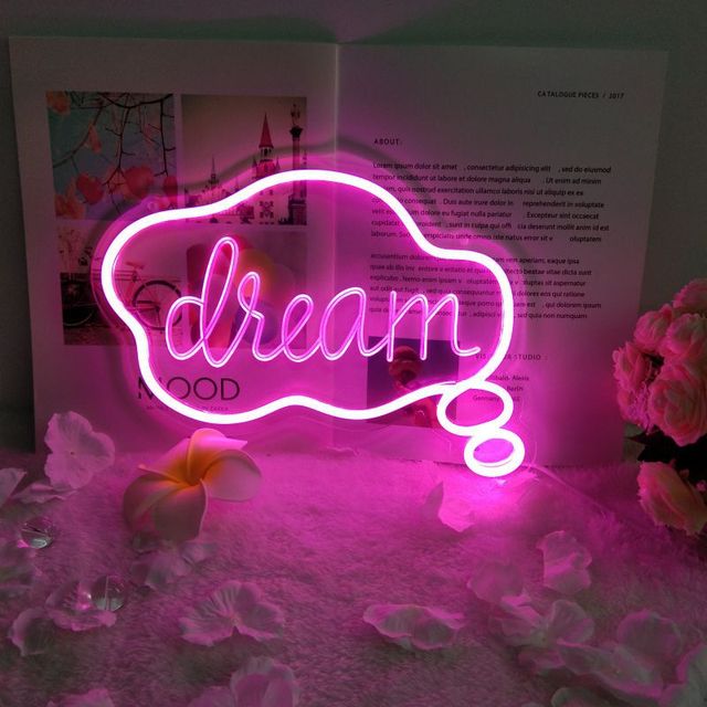 LED Neon Light Sign Letters Dream Welcome Neon Sig... – Grandado