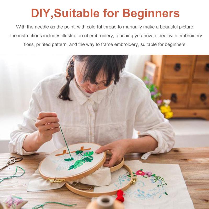 Kit DIY Embroidery Handmade Beginner flower bouque... – Grandado