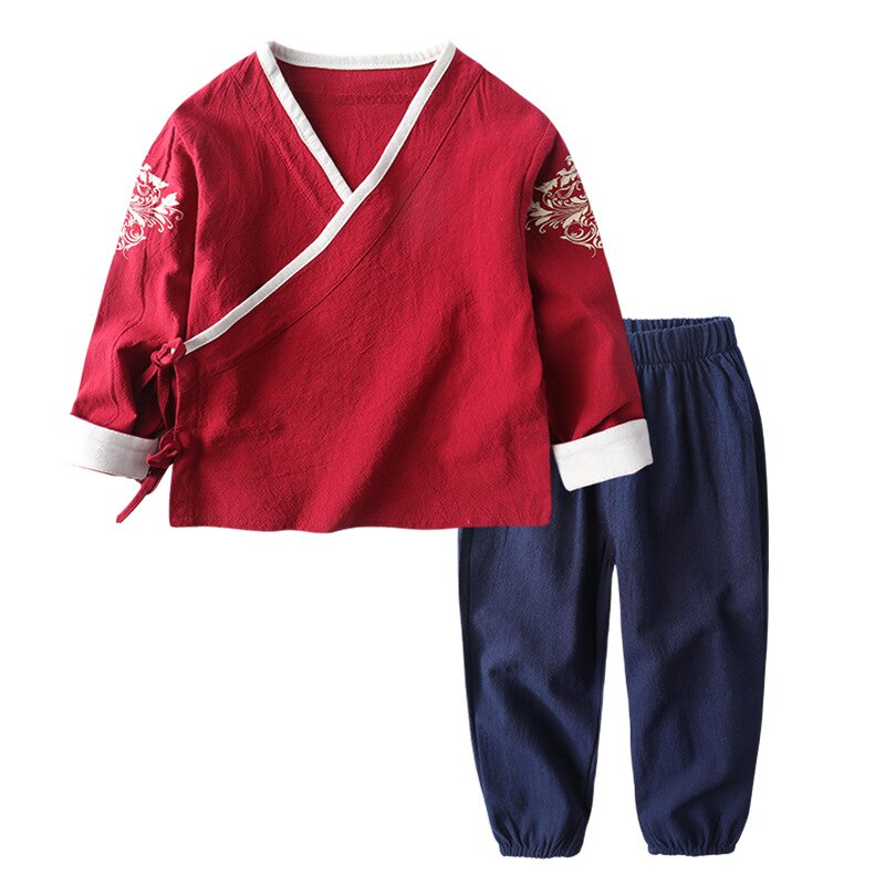Chinese Style Kids Cotton Linen Traditional Hanfu ... – Vicedeal