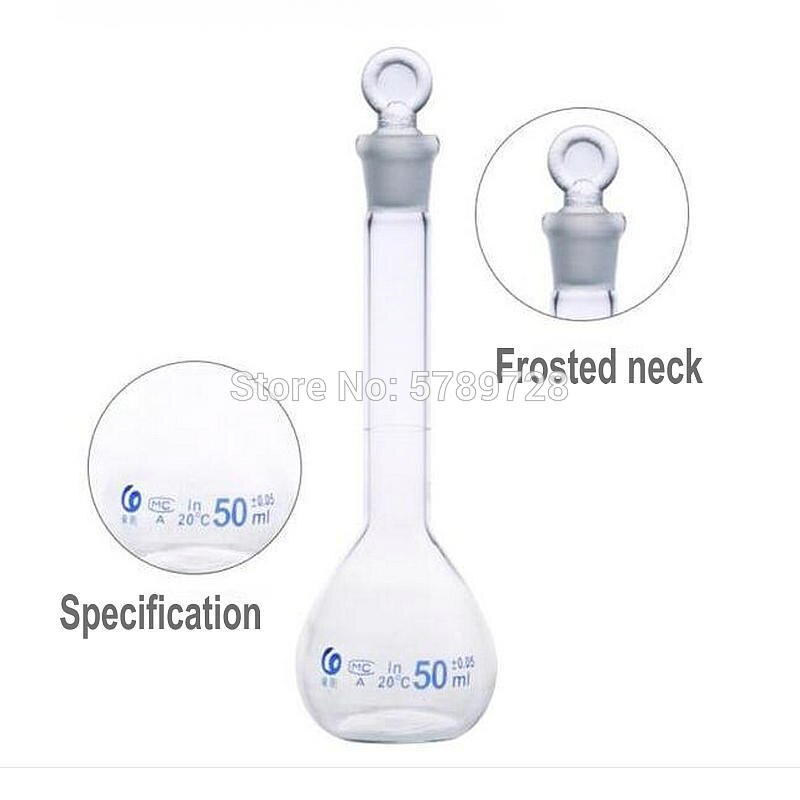 2pcs Lot 5ml To 500ml Lab Glass Volumetric Flask W Grandado