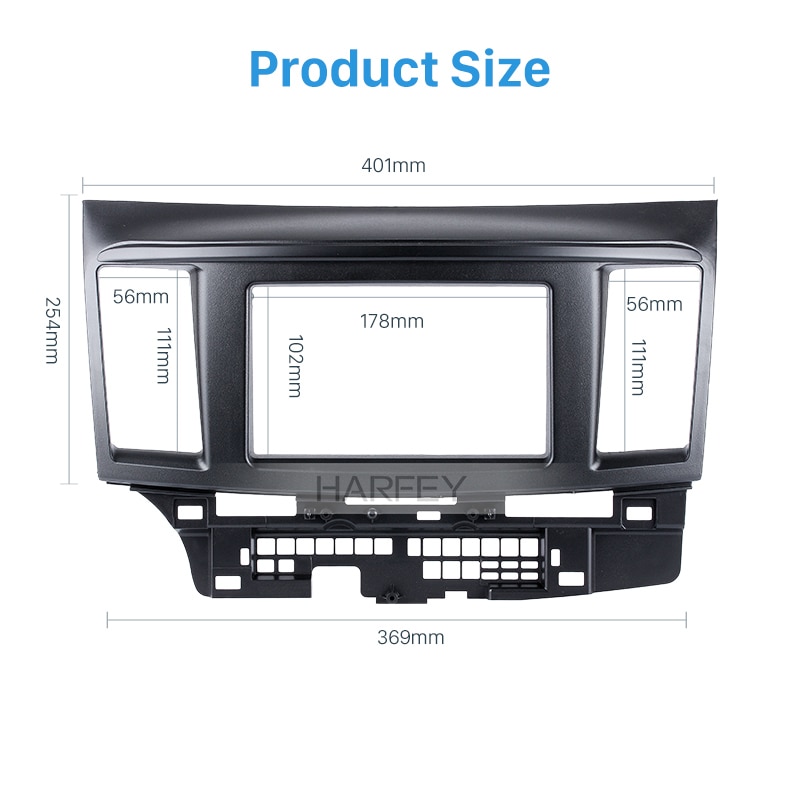 Harfey Car 2DIN Auto Radio Stereo Cover Frame Trim... – Grandado