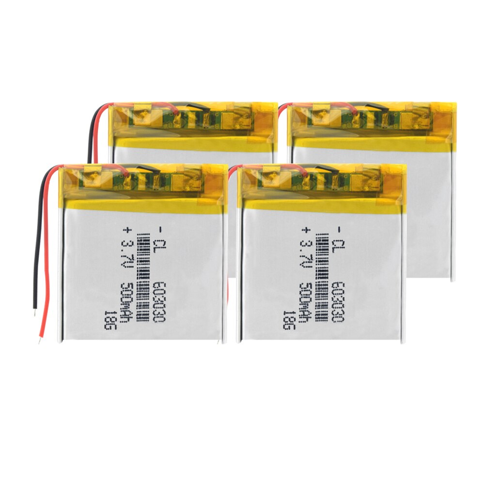 500mAh 3.7V rechargeable battery 603030 li polymer... – Grandado