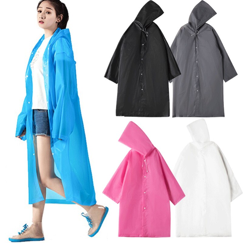 Unisex Adult Waterproof Raincoat Transparent Vinyl... – Grandado