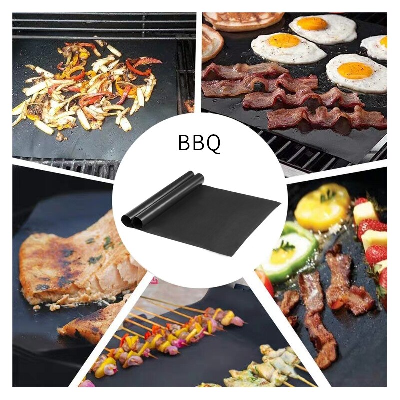 Grillmat 5 stuks 44 x 33cm antiaanbak teflon bbq g... – Grandado