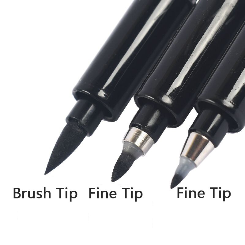 calligraphy Pens Brush Tip Fine Tip Black Ink for ... – Grandado