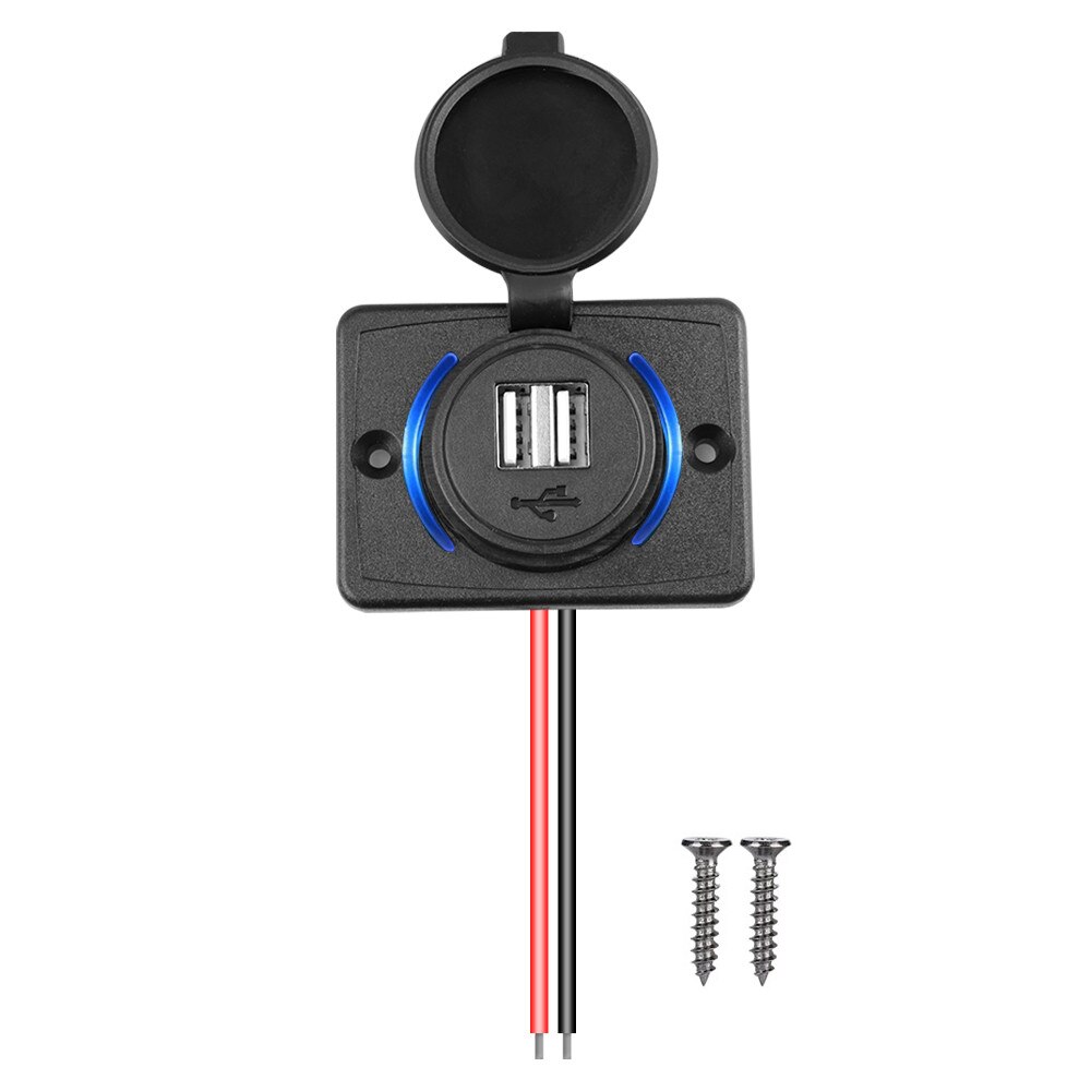 Dubbel usb 3.1a qc3.0 motorcykel bil laddare elutt... – Grandado