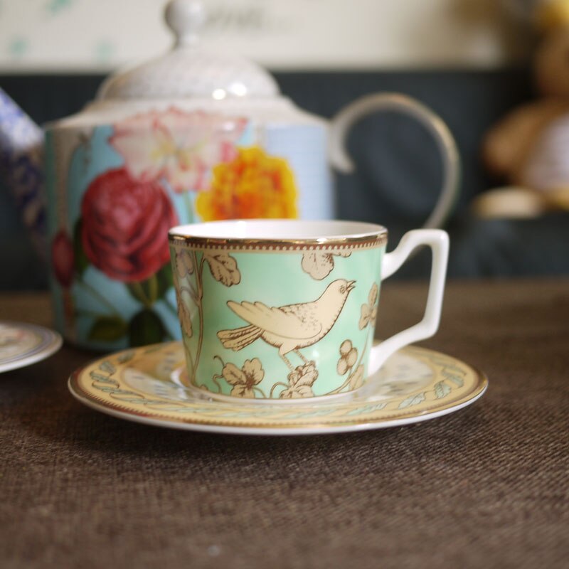 Bone China Coffee Cup Ceramic Flowers European Tea... – Vicedeal