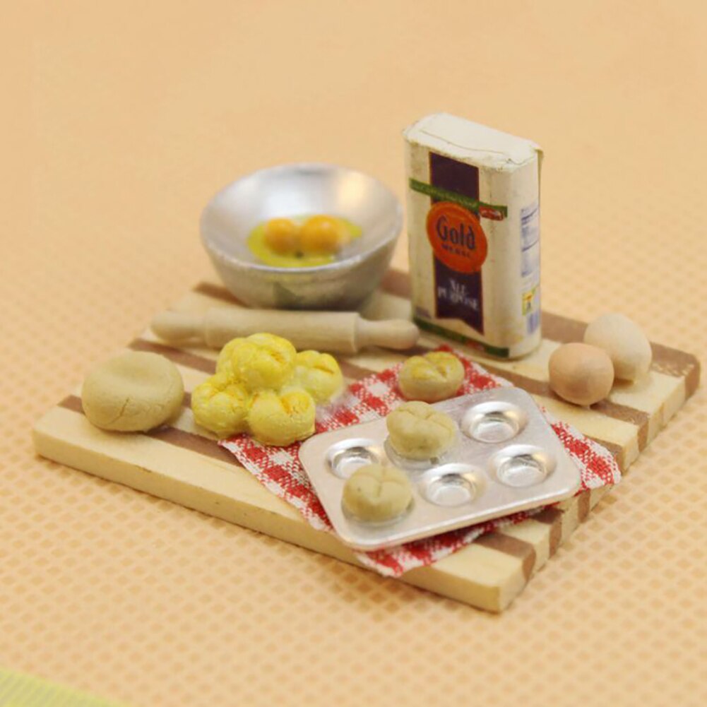 1/12 miniatuur houten keuken bloem gebak bakstatio... – Vicedeal