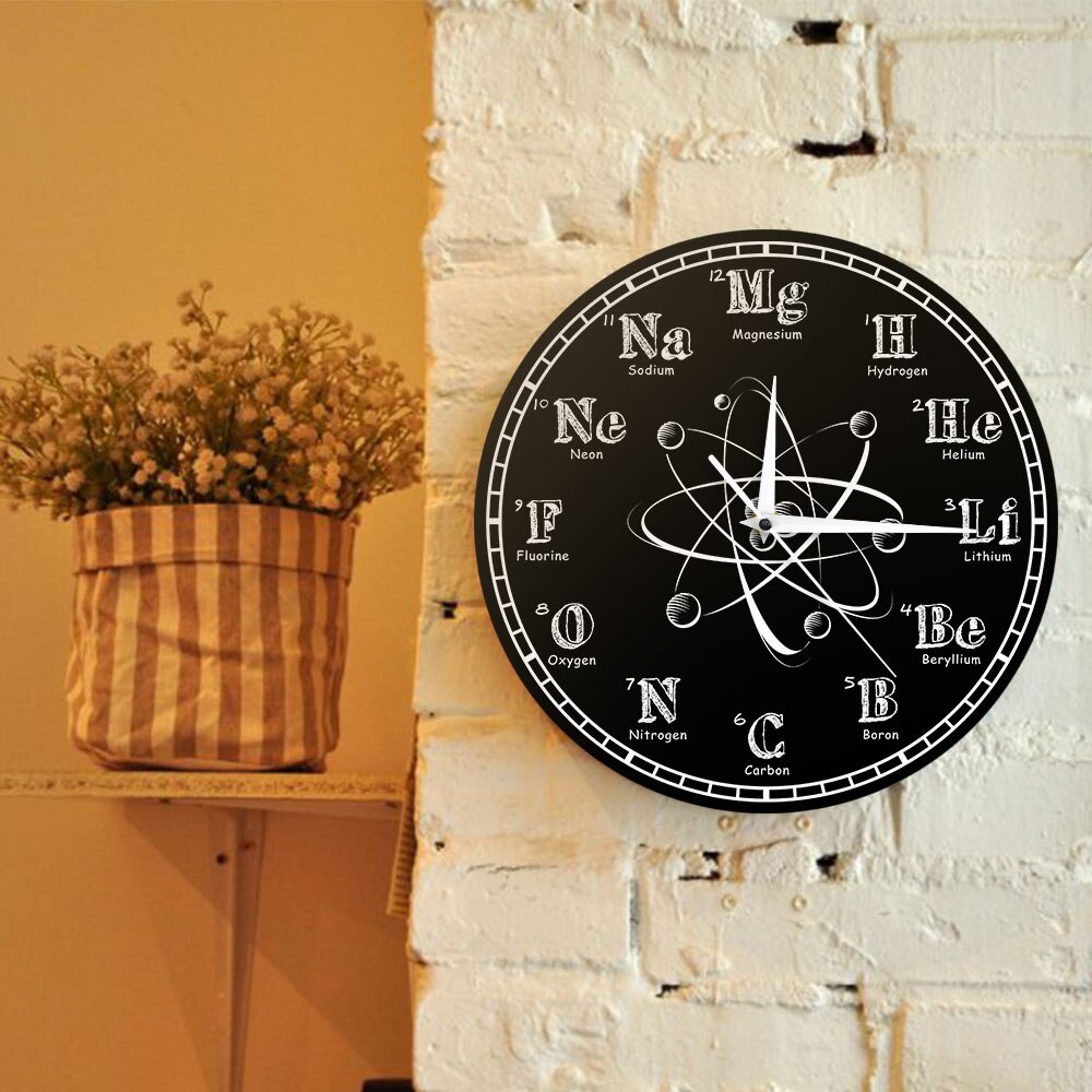 Chemical Symbols Acrylic Printing Wall Clock Perio... – Grandado