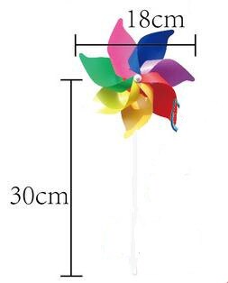 10Pcs/lot 18cm plastic colorful 7 leaf windmill ch... – Grandado