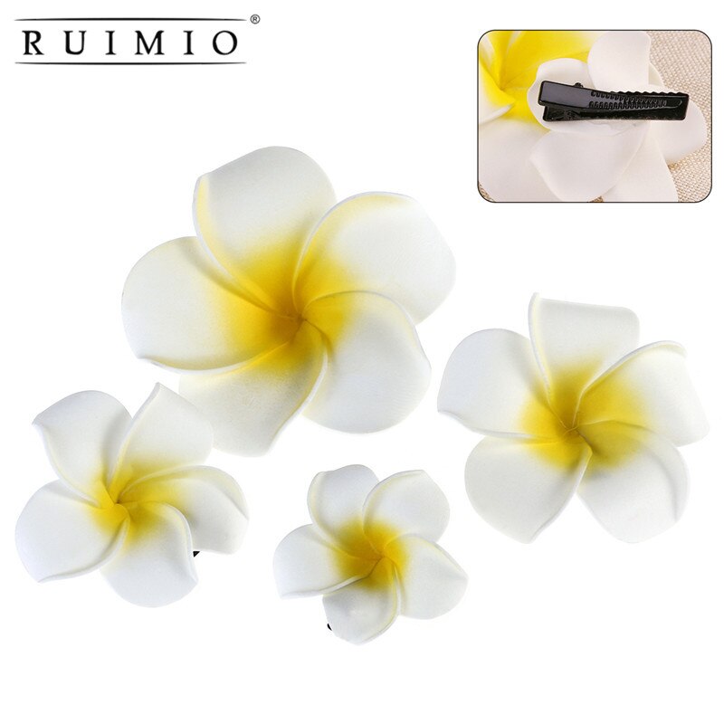 4pcs Hawaii Flowers Hair Clips Bridal Barrette Tro... – Grandado