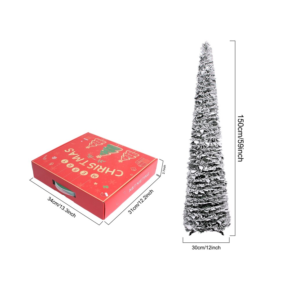 Christmas decoration 1.5m flocking Christmas tree ... – Grandado