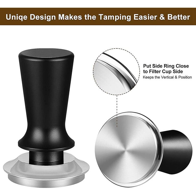 53Mm Calibrated Espresso Coffee Tamper with Spring... – Grandado