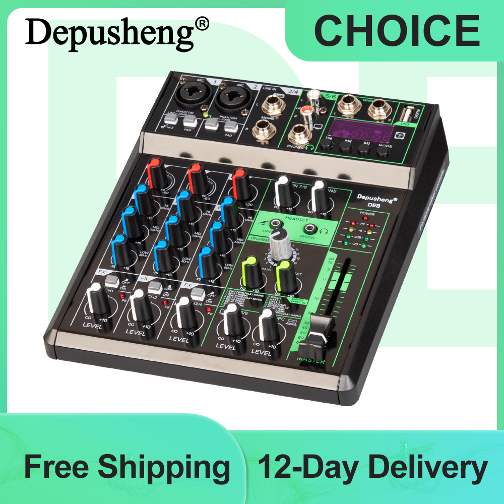 8 Channel Audio Sound Mixer Portable Mixing Consol... – Vicedeal