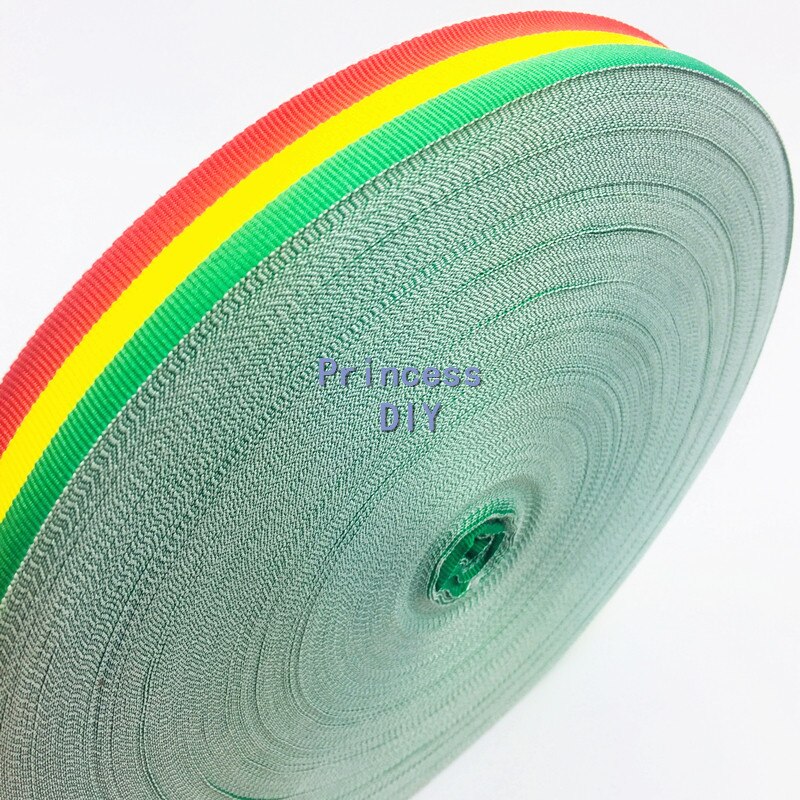 5M/Lot 25mm Polyester Nylon Grosgrain Tape Green Y... – Grandado