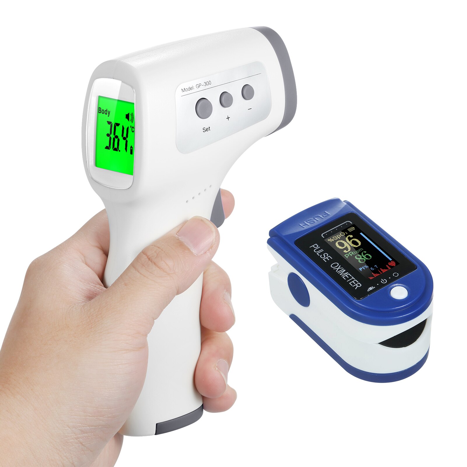 Digital Thermometer 3-color Backlit Display Forehe... – Grandado