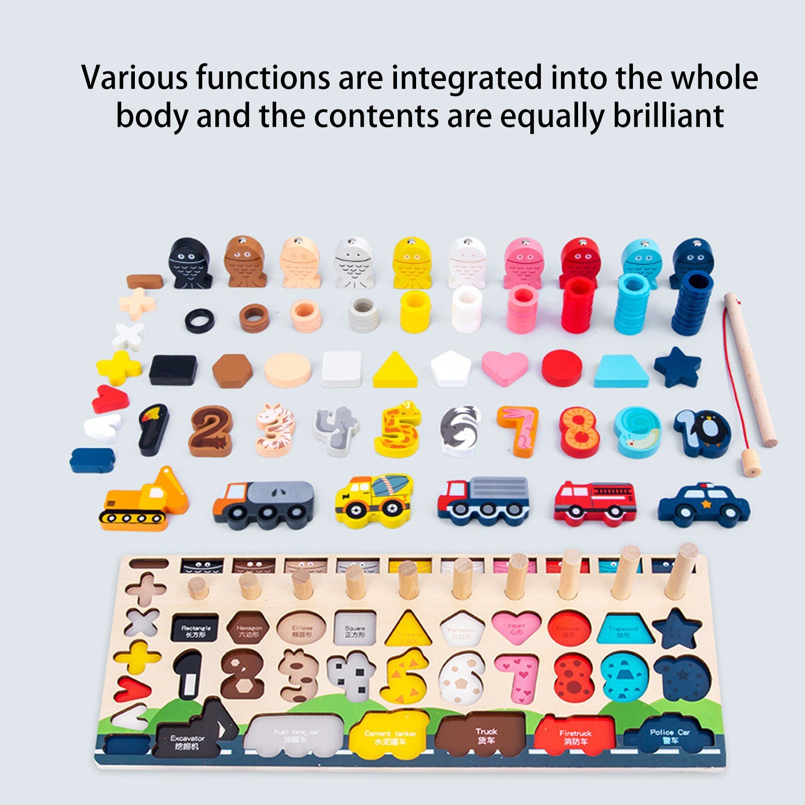 Learning Toys for Toddlers Wooden Number Alphabet ... – Grandado