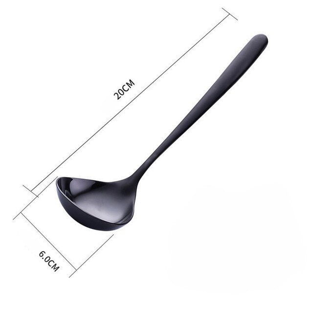 Long Handle Stainless Steel Spoon Dessert Rice Sou... – Grandado