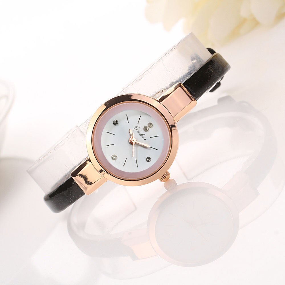 Simple watches Women Lady Round Quartz Analog Brac... – Grandado
