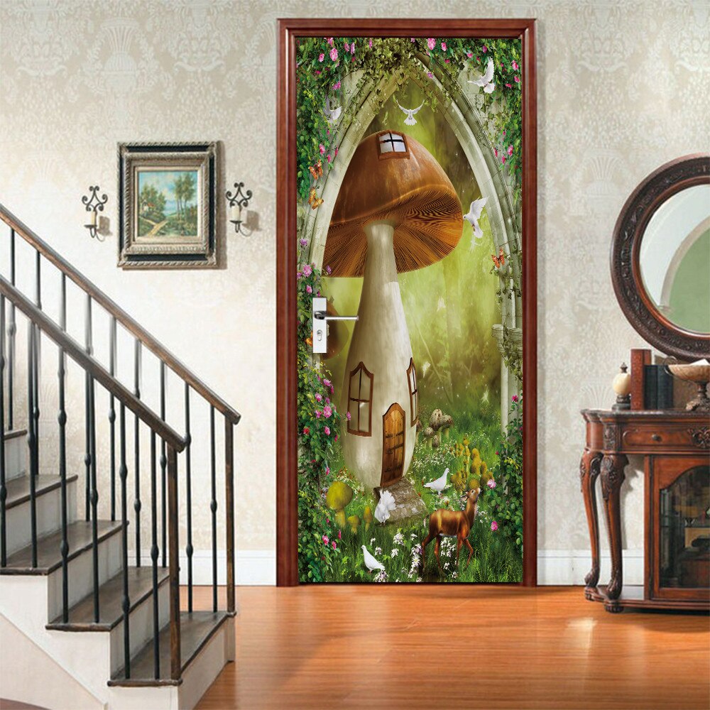 Forest Dream Door Stickers Home Decoration Mushroo... – Vicedeal