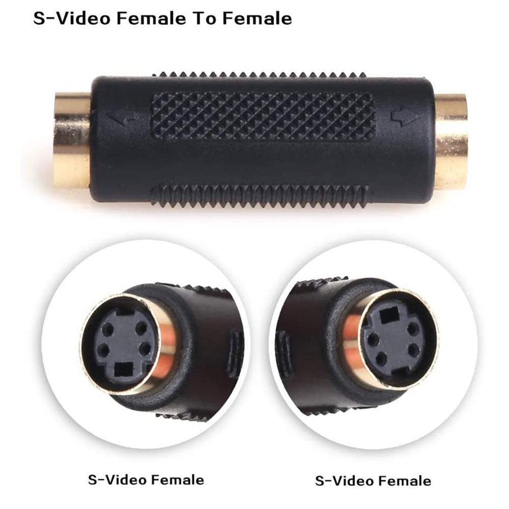 S-Video S-VHS Mini Din 4 PIN Female to Female Gend... – Grandado
