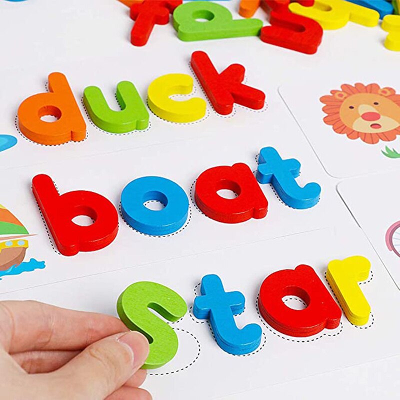 Baby Speelgoed Engels Alfabet Spelling Spel Houten... – Grandado