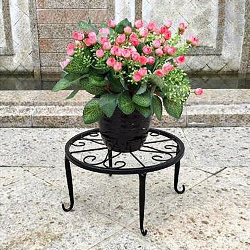 1Pc Iron Balcony Plant Shelf Flower Pot Rack Stand... – Grandado