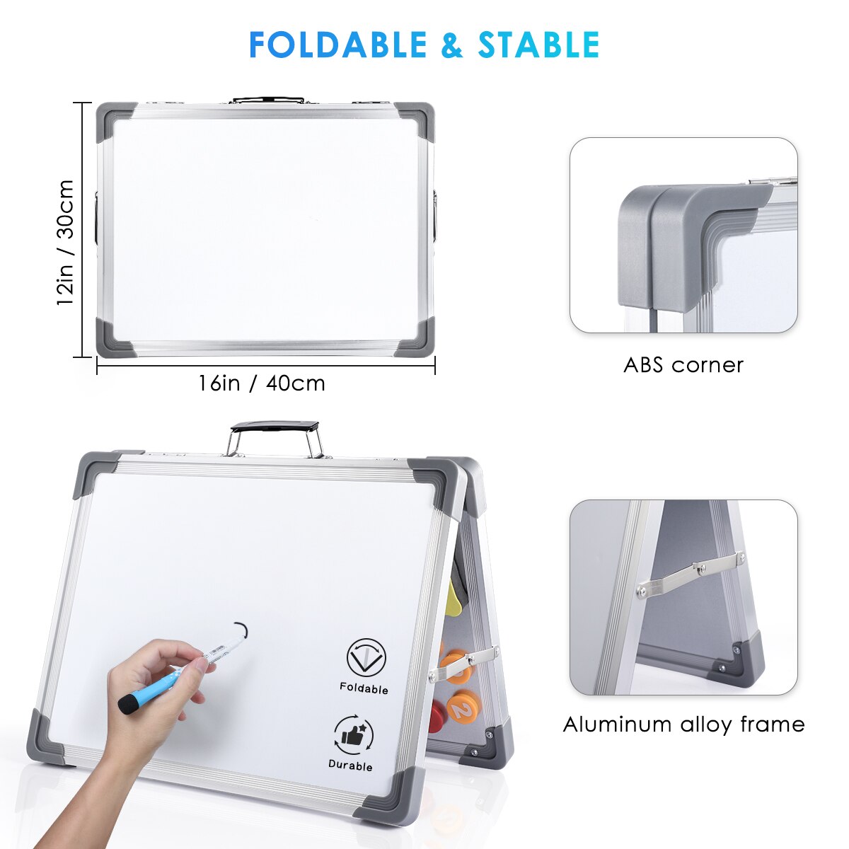 Dry Erase Board Double Sided Personal Desktop A-ty... – Vicedeal
