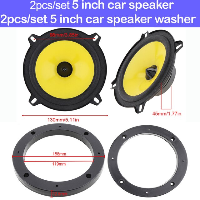 2pcs 4/5/6 Inch 600W Full Range Frequency Car Audi... – Grandado