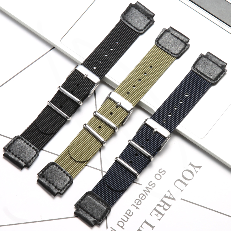 18Mm Nylon Horlogeband Voor Casio Ae 1200 W-735 AQ... – Vicedeal