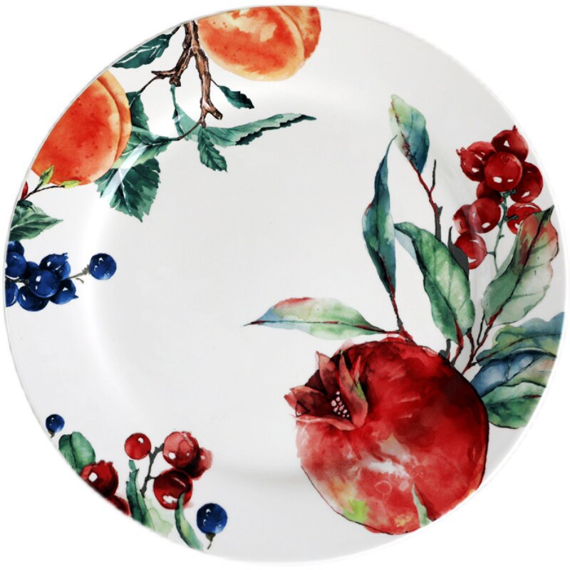 10 inch flat plate Pomegranate plate Ceramic plate... – Vicedeal
