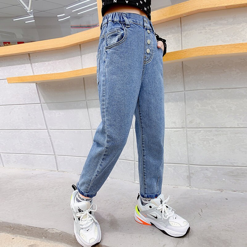 Meisjes Jeans Vier Knop Kids Jeans Voor Meisjes Ho... – Vicedeal